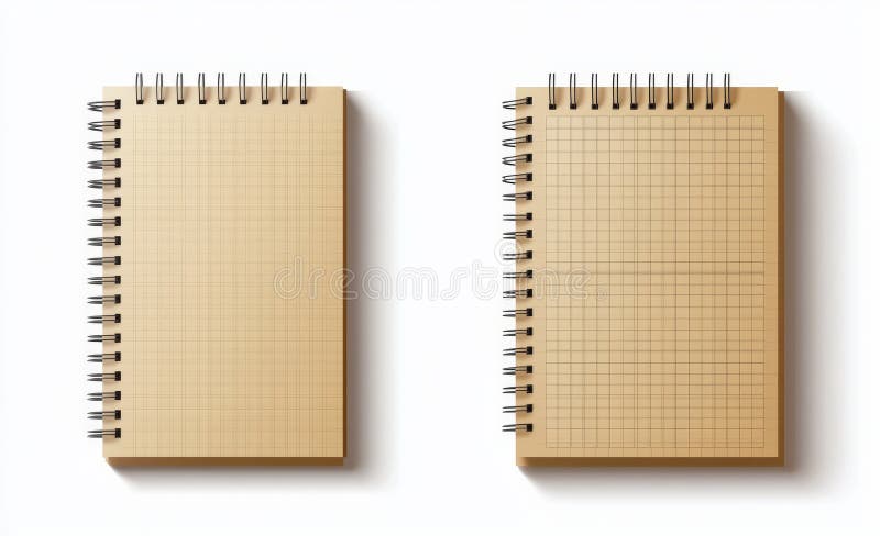 A Stock Render Set of a 3D Notepad with a Spiral Binder, Showcasing ...
