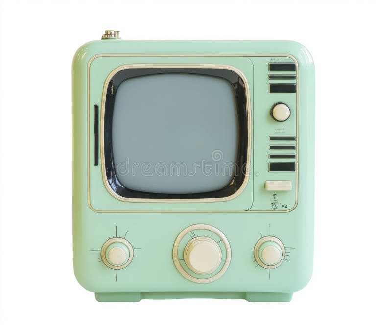 Stock Retro Mint Green Electronics Television Hardware. Stock Photo ...