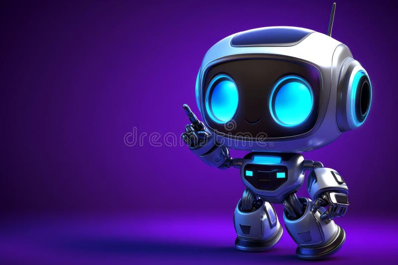 An Stock Robot Pointing at a Space. Stock Photo - Image of greeting ...