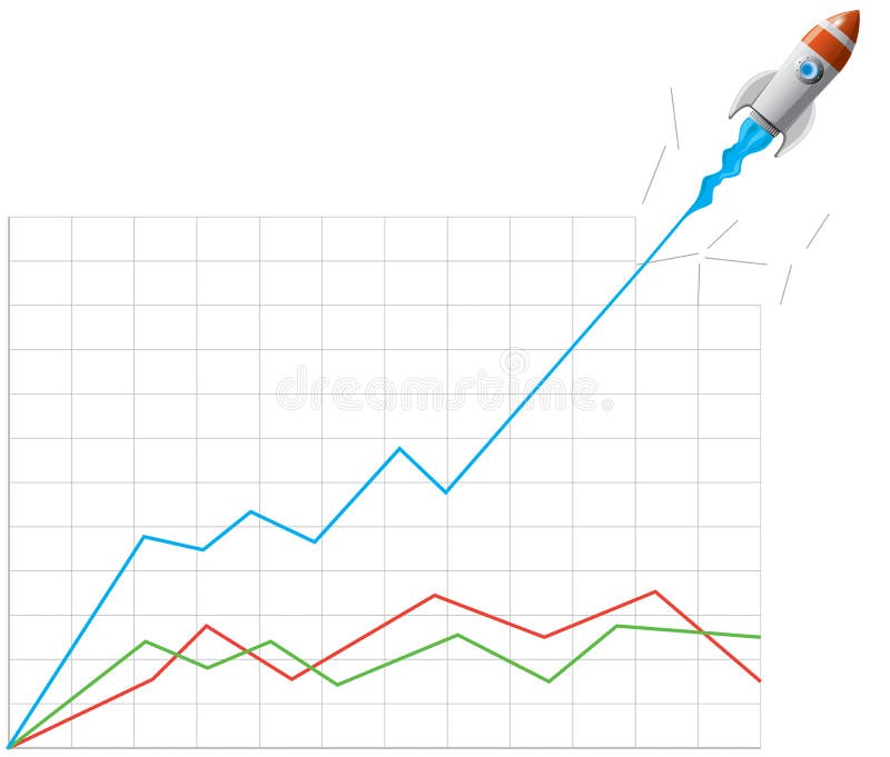 Stock rocket stock vector. Illustration of finance, ship - 65383649