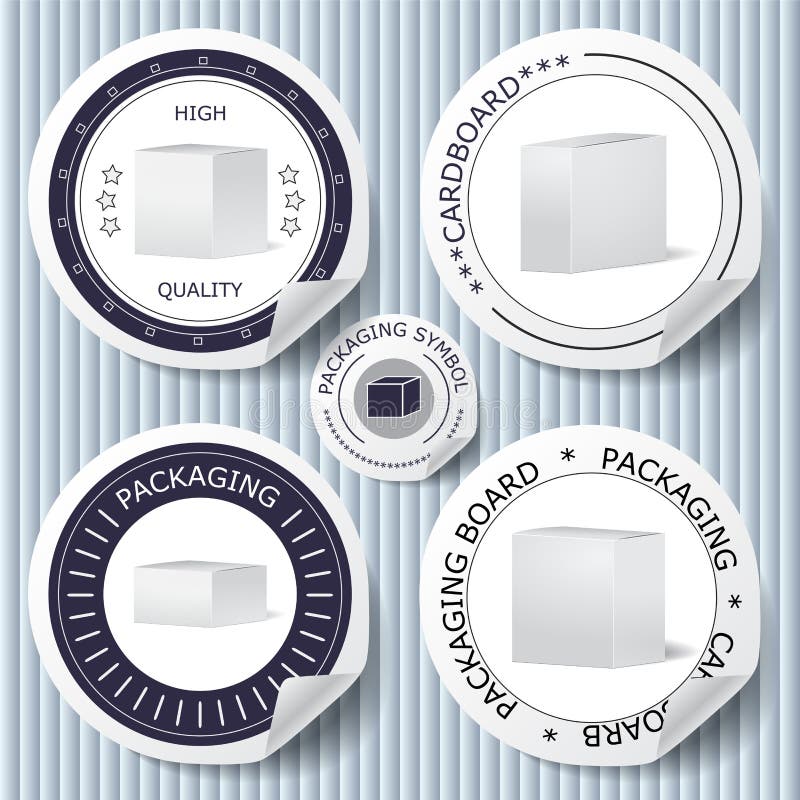 Stock Set of Label for Packaging Board Stock Illustration ...