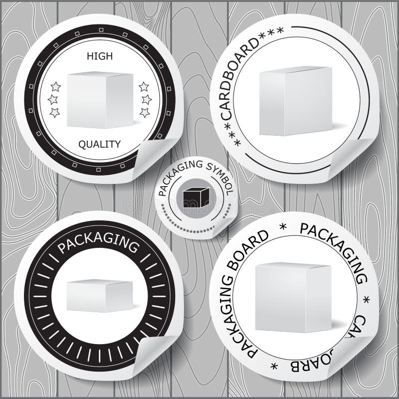 Stock Set of Label for Packaging Board Stock Illustration ...