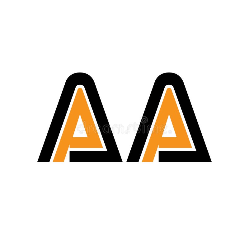 Unique AA Logo Vector Design Stock Vector - Illustration of circle ...