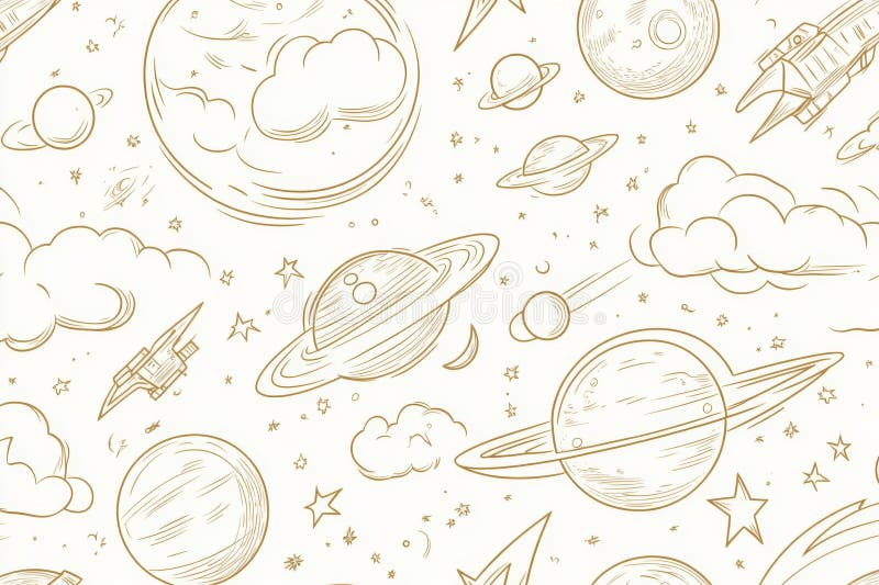 A Stock Sticker with a Celestial Pattern, Designed with Gold Abstract ...