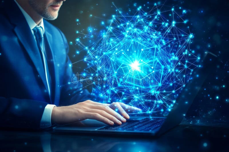 Stock Technology Enhanced by an AI Chatbot Concept Stock Photo - Image ...