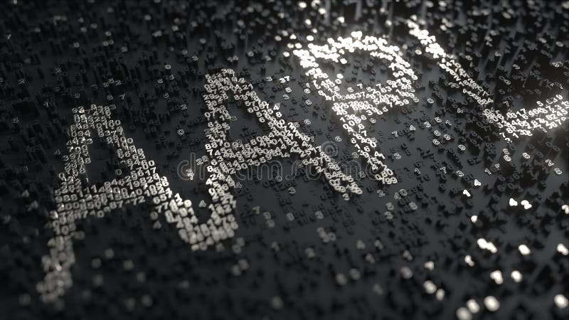 Apple Inc AAPL Stock Ticker Made of Silver Numbers, Editorial 3D ...