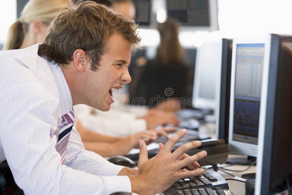 Stock Trader Frustrated stock photo. Image of business - 10400114