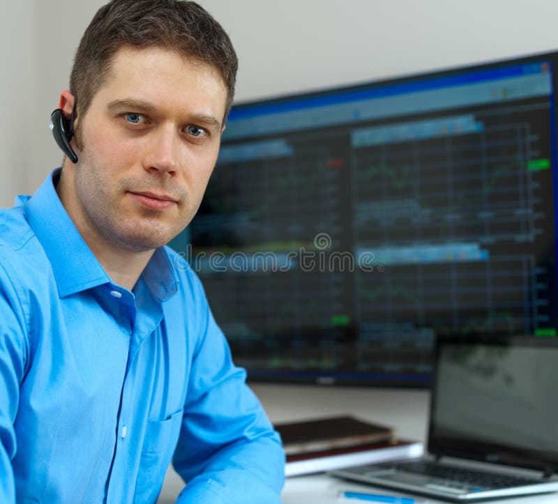 Stock trader. stock image. Image of finance, modern, person - 67517173