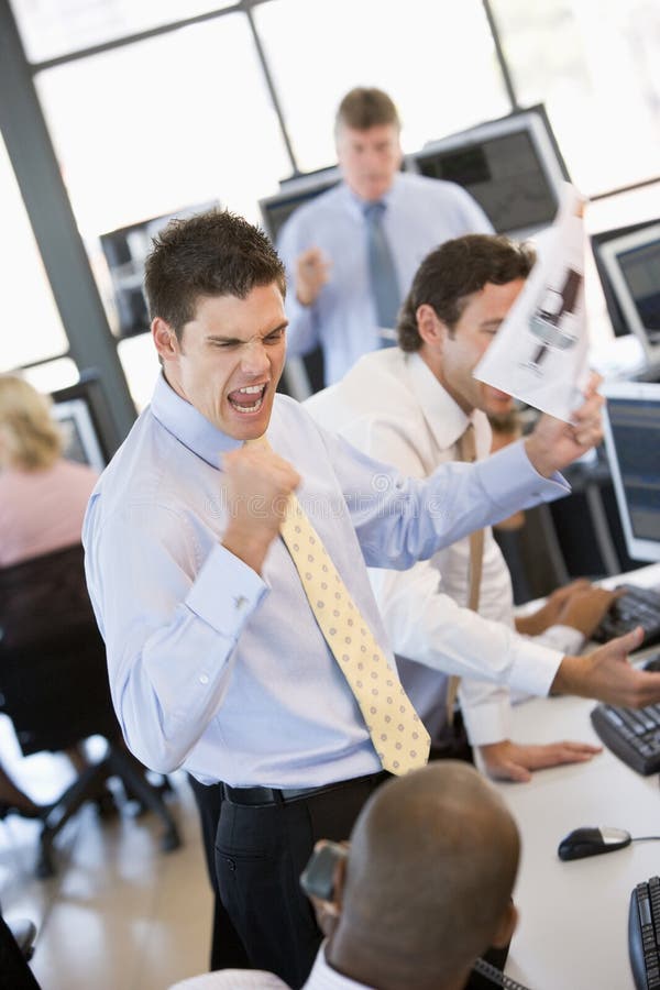 Stock Trader Happy with His Success Stock Image - Image of closing ...