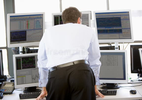 Back View Man Bending Over Computer Stock Photos - Free & Royalty-Free ...