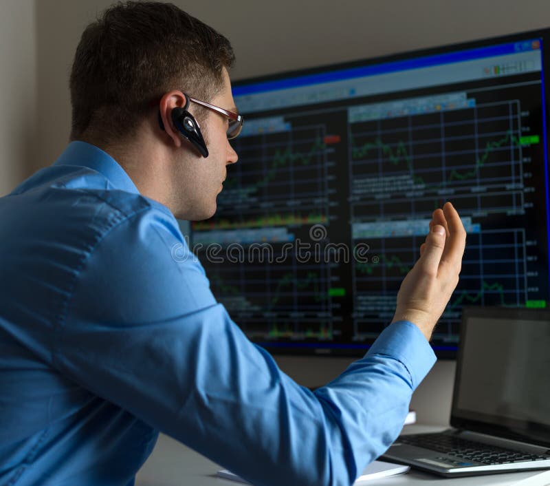 Stock trader. stock image. Image of manager, exhausted - 67517183