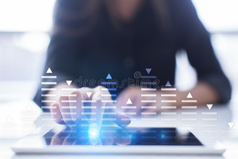 Stock Trading, Data Analysis Diagram, Chart, Graph on Virtual Screen ... Stock Trading, Data Analysis Diagram, Chart, Graph on Virtual Screen ...