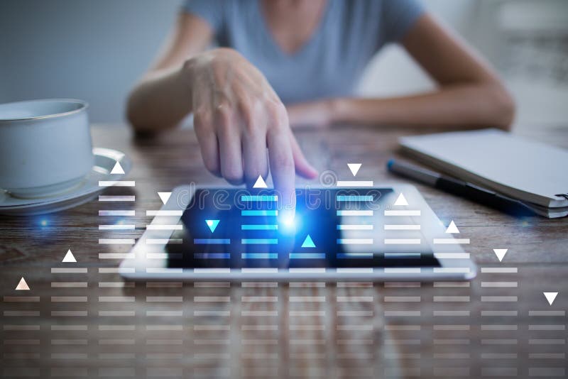 Stock Trading, Data Analysis Diagram, Chart, Graph on Virtual Screen ... Stock Trading, Data Analysis Diagram, Chart, Graph on Virtual Screen ...