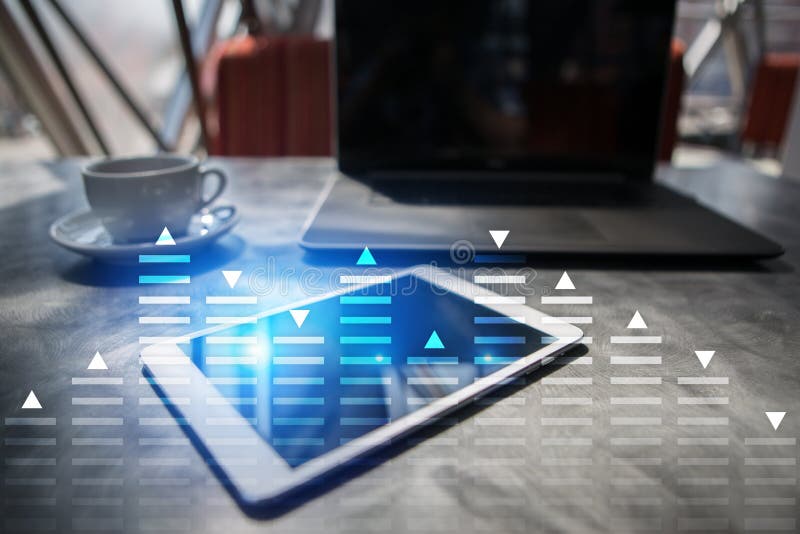 Stock Trading, Data Analysis Diagram, Chart, Graph on Virtual Screen ... Stock Trading, Data Analysis Diagram, Chart, Graph on Virtual Screen ...
