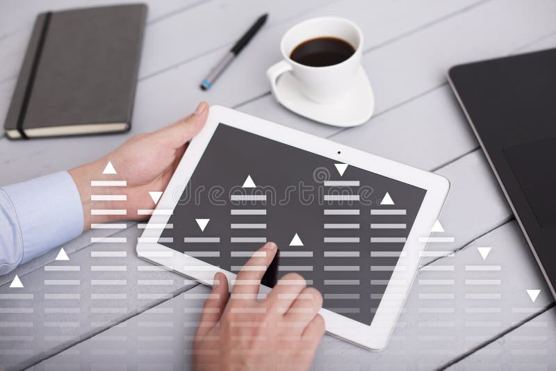 Stock Trading, Data Analysis Diagram, Chart, Graph on Virtual Screen ... Stock Trading, Data Analysis Diagram, Chart, Graph on Virtual Screen ...