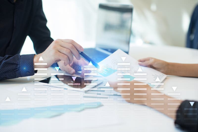 Stock Trading, Data Analysis Diagram, Chart, Graph on Virtual Screen ... Stock Trading, Data Analysis Diagram, Chart, Graph on Virtual Screen ...