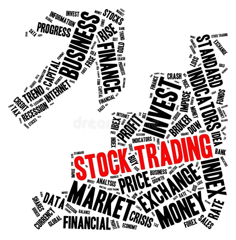 Stock Trading Word Cloud Concept 3 Stock Illustration - Illustration of ...