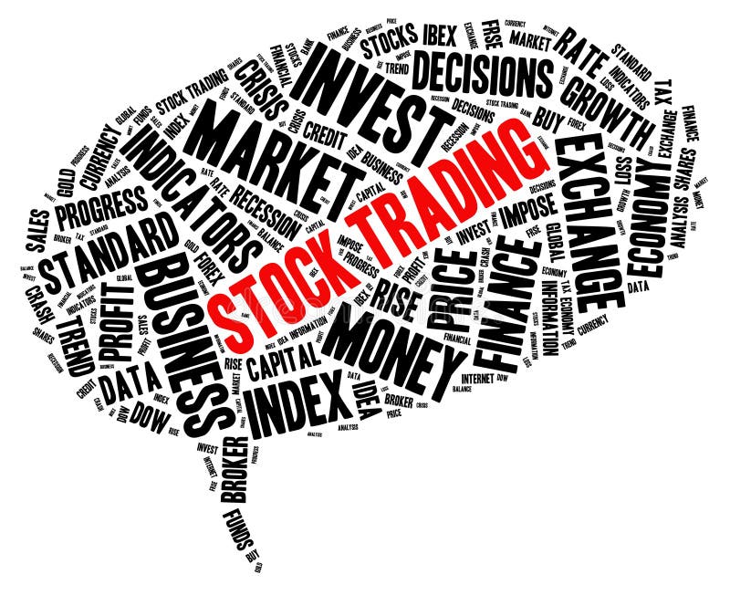 Stock Trading Word Cloud Concept 2 Stock Illustration - Illustration of ...