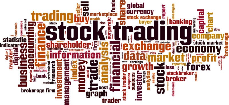 Stock trading word cloud stock vector. Illustration of buyer - 170867997