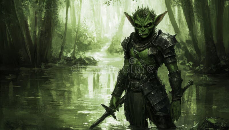 Stock is a Troll Fantasy Character in a Swamp Stock Photo - Image of ...