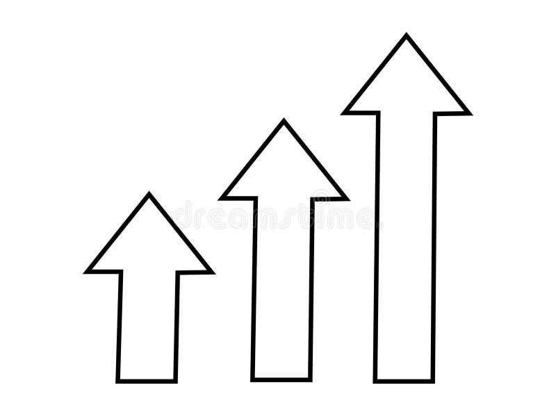 Stock up arrows stock illustration. Illustration of diagram - 373688509