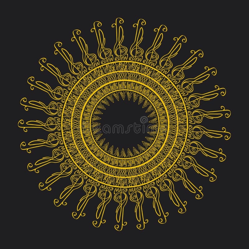 Stock Vector Abstraction Like the Sun with Music Keys Stock Vector ...