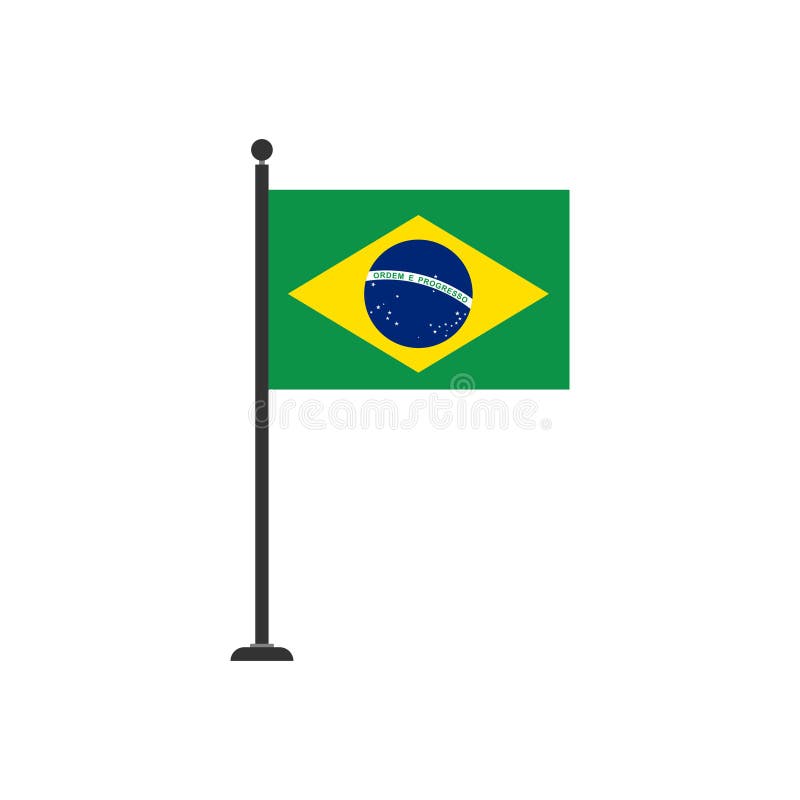 Stock Vector Brazil Flag Icon 3 Stock Image - Illustration of color ...