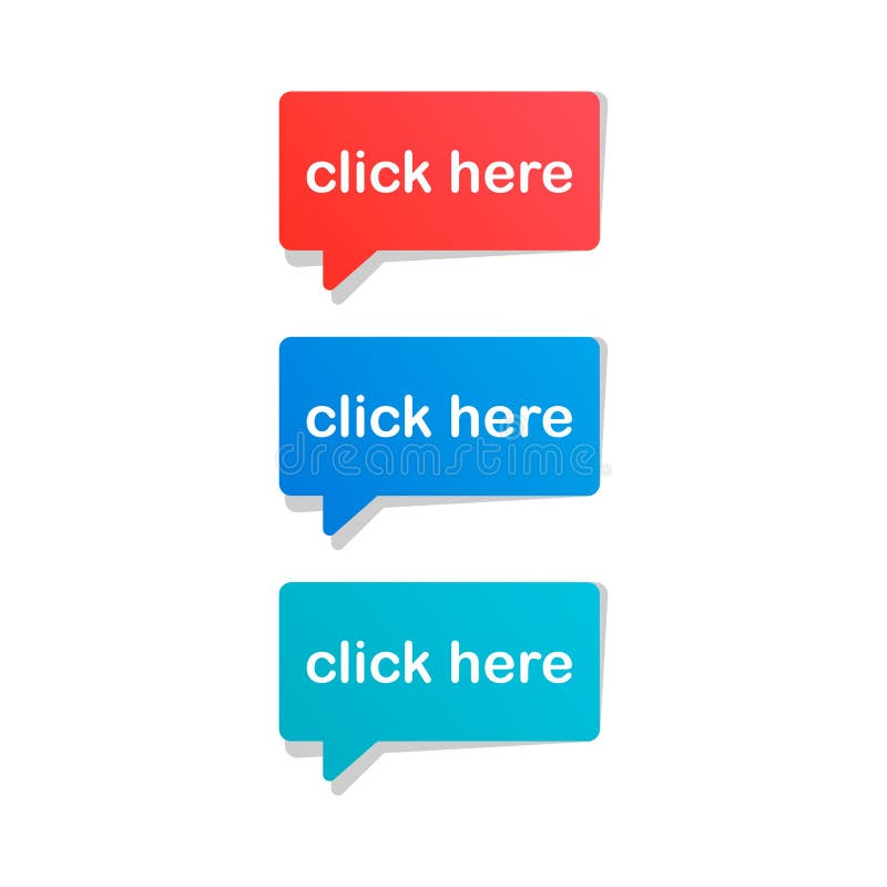 Stock Vector Button Click Here Illustration 4 Stock Photo ...