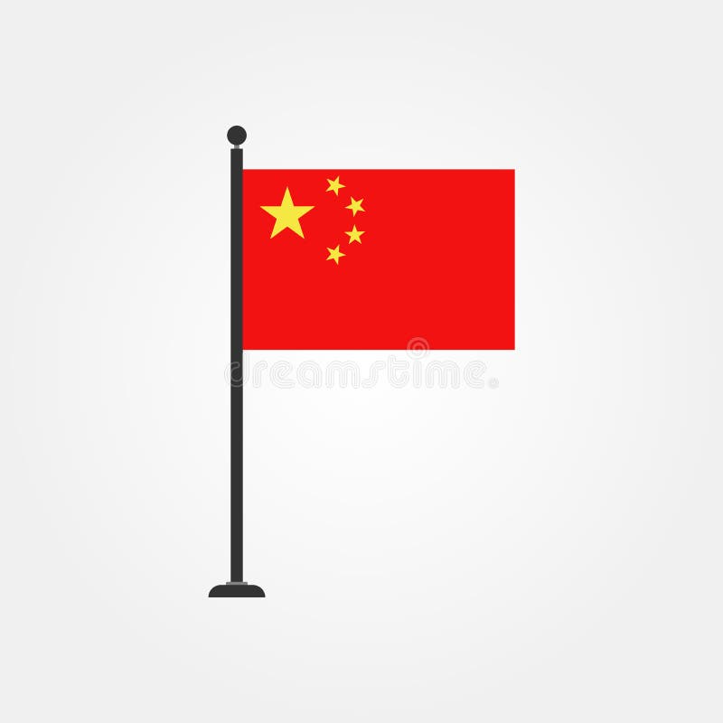 Chinese Flag Icon Vector