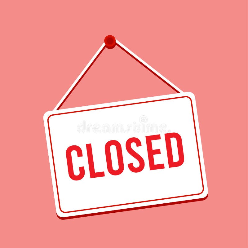 Stock Vector of Closed Sign Stock Vector - Illustration of isolated ...