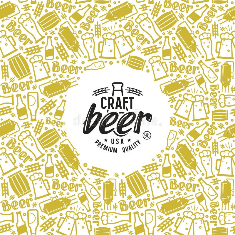 Stock Vector Craft Beer Brewery Frame and Label Stock Vector ...
