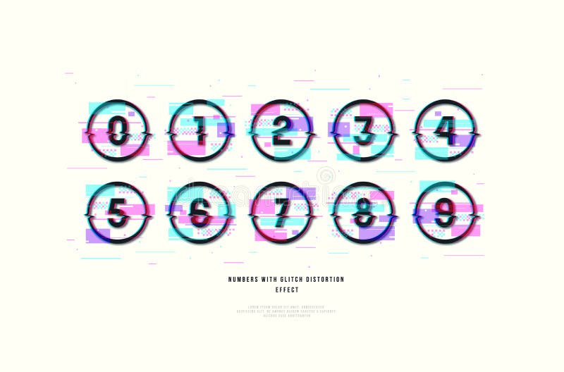 Stock Vector Decorative Numbers in Round Frames Stock Vector ...
