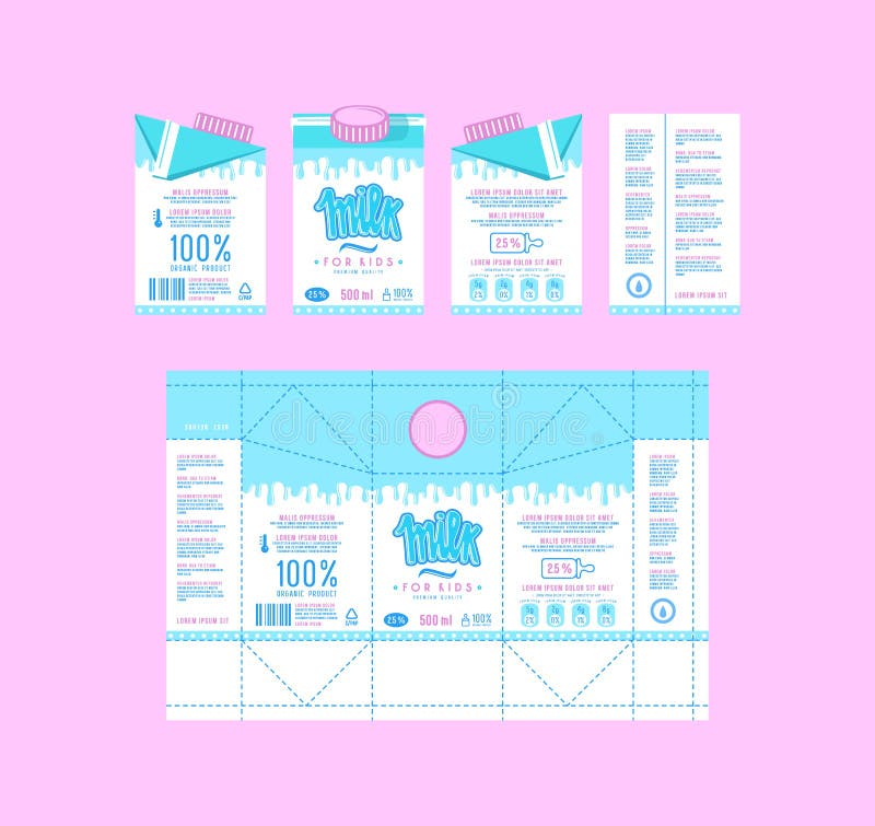Stock Vector Design of Boxes for Milk Stock Vector - Illustration of ...