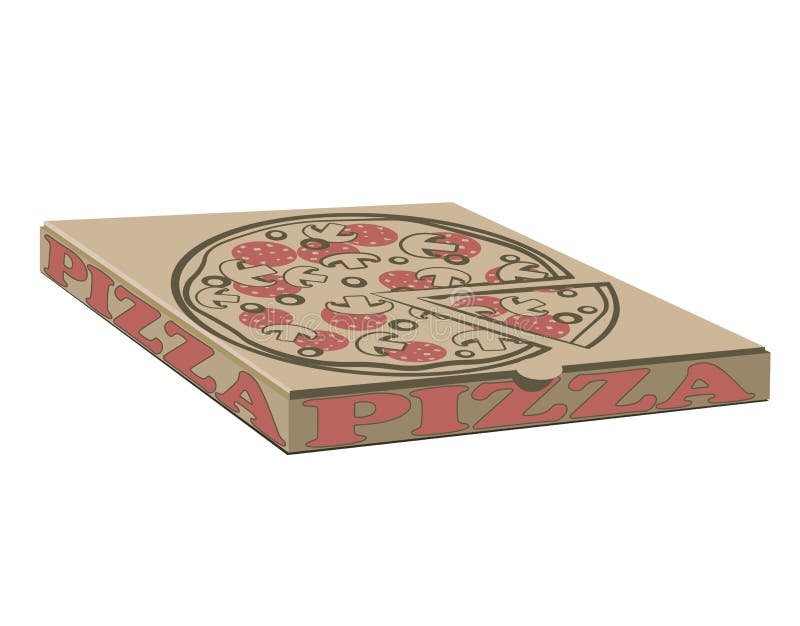 Stock Vector Design of Boxes for Pizza. Box with Layout Elements Stock ...