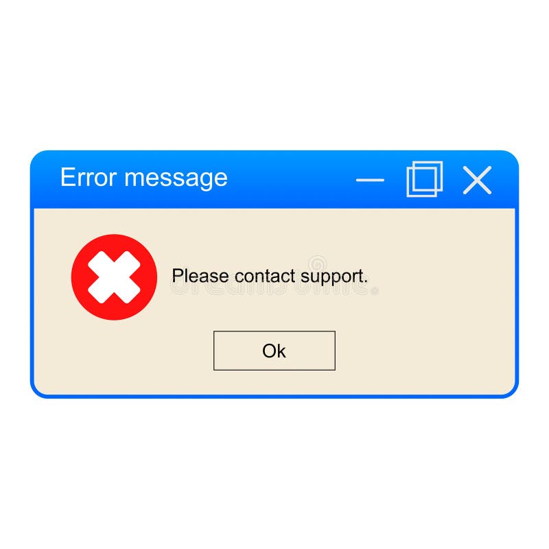 Vector Error Message Computer Please Contact Support 6 Stock Image ... Vector Error Message Computer Please Contact Support 6 Stock Image ...