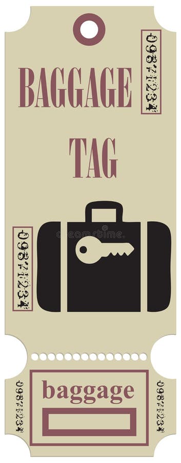 Stock Vector Graphics Baggage Tag Stock Vector - Illustration of ...