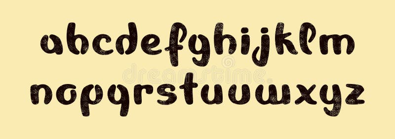 Stock Vector Handwritten Font Lowercase Stock Vector - Illustration of ...