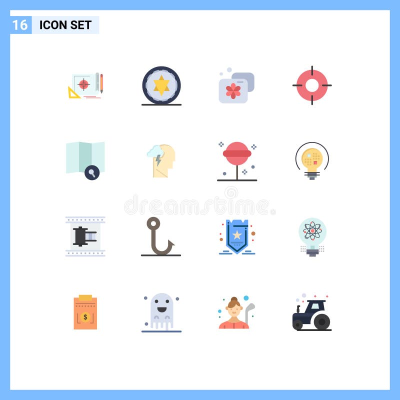 Stock Vector Icon Pack of 16 Line Signs and Symbols for Explore, Ui ...