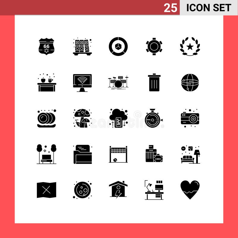 Stock Vector Icon Pack of 25 Line Signs and Symbols for Feature, Ui, Delivery, Setting, Basic ...