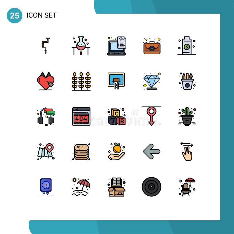 Stock Vector Icon Pack of 25 Line Signs and Symbols for First, Aid ...