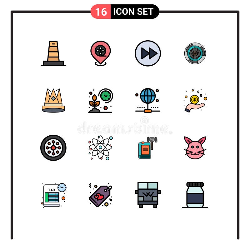 Stock Vector Icon Pack of 16 Line Signs and Symbols for Logic, Concept ...