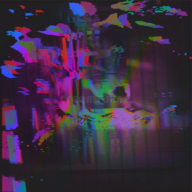 Stock Vector Illustration. Glitch Style Computer Screen Error Templates ...