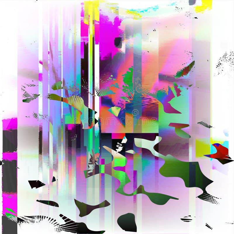 Stock Vector Illustration. Glitch Style Computer Screen Error Templates ...