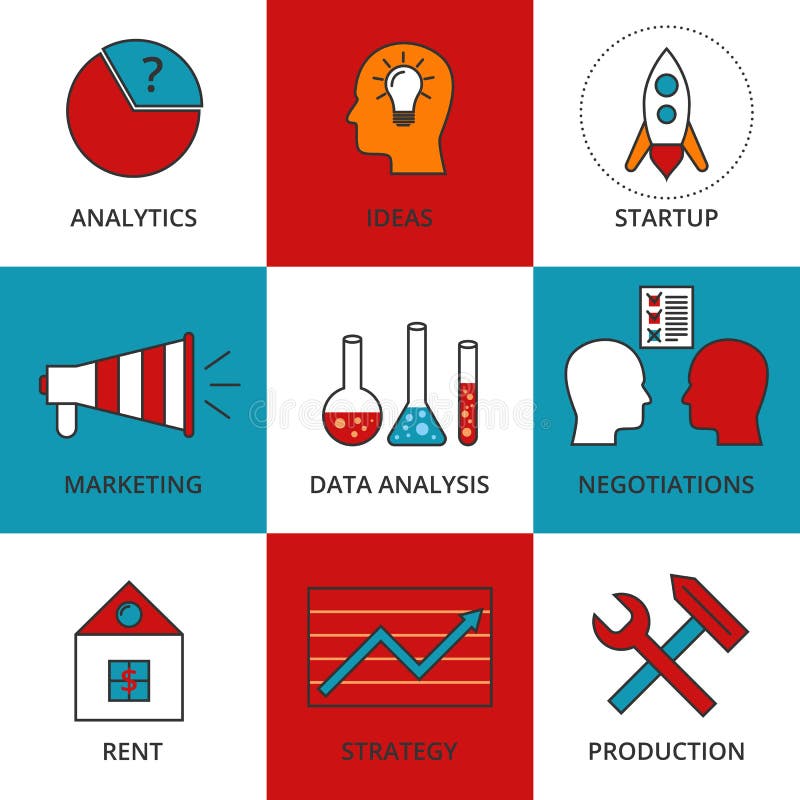 Stock Vector Linear Icon Business Development Stock Vector ...