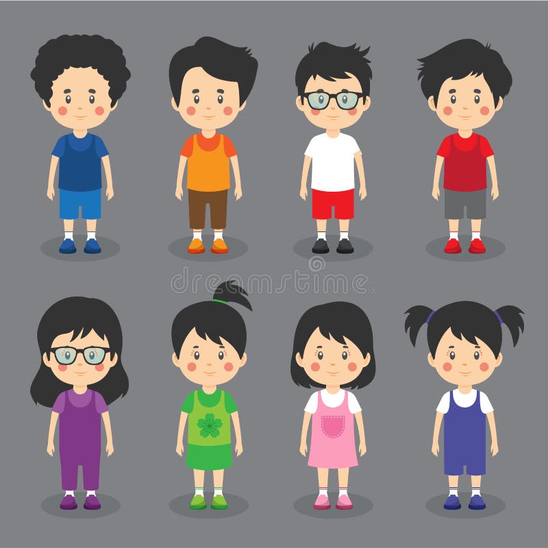 Little Kids Avatar Characters Stock Illustrations – 619 Little Kids ...