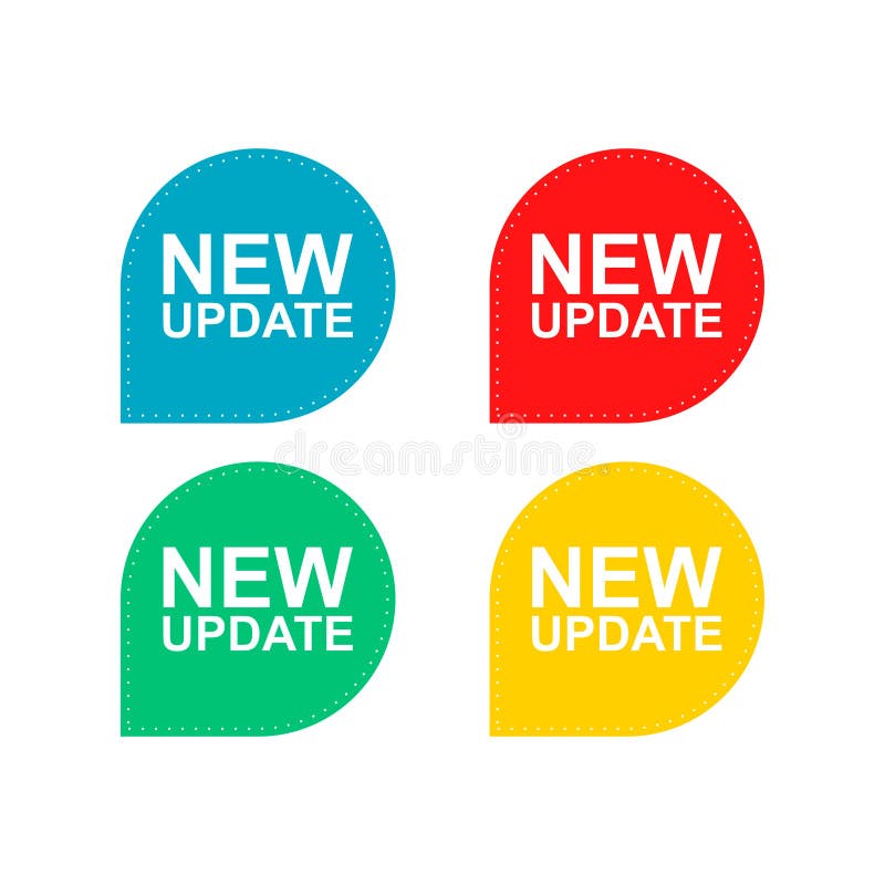 Stock Vector New Update Labe Design 4 Stock Photo - Illustration of ...
