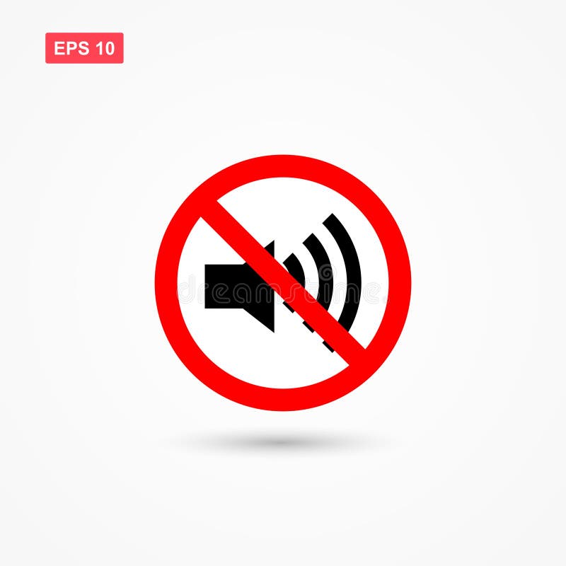 No sound vector sign stock vector. Illustration of loud - 132919972