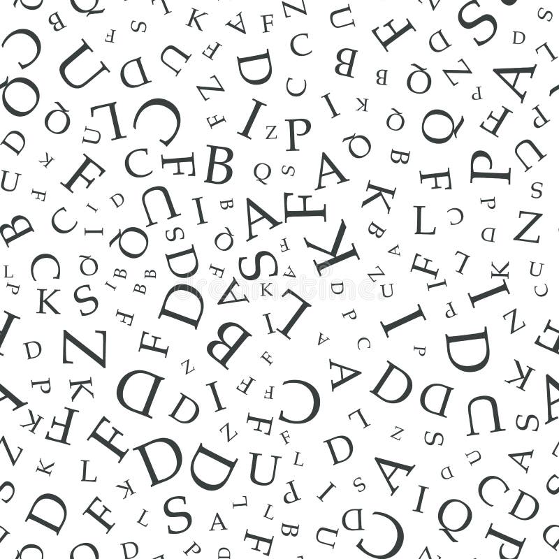 I Alphabet Pattern with Black Bold Latin Letters.continuous Letters ...