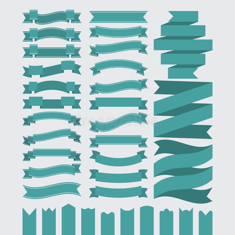 Stock Vector Set of Ribbons Stock Vector - Illustration of paper, medal ...