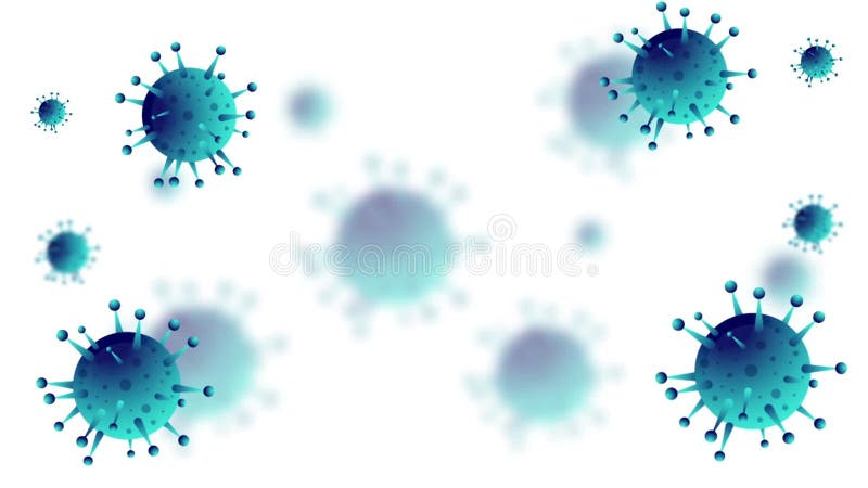 Virus Particles Medical Visuals on White Background Animated Loop Stock ...